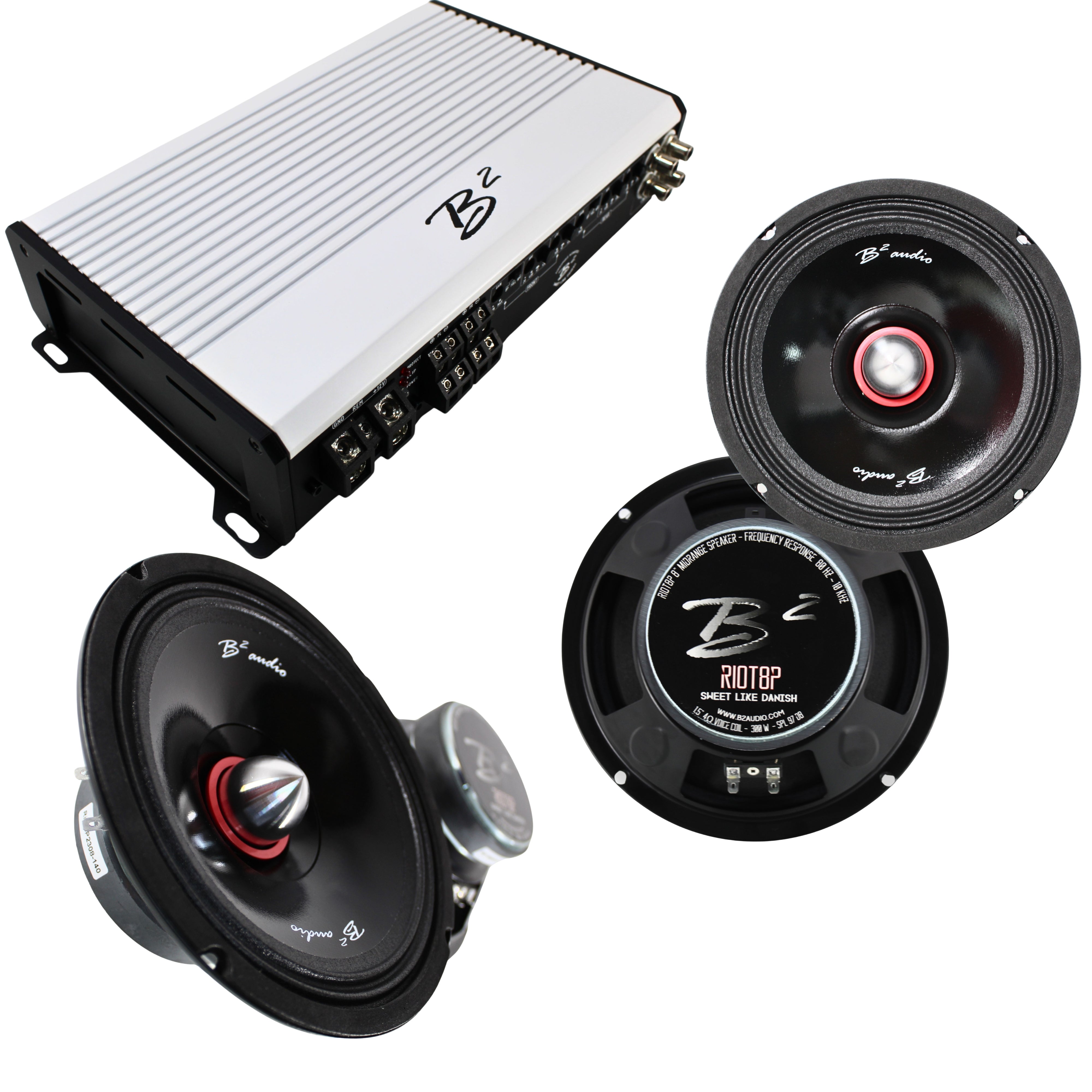 B2 Audio USA | RIOT 8" Component Set | 150W RMS | 4-Ohm