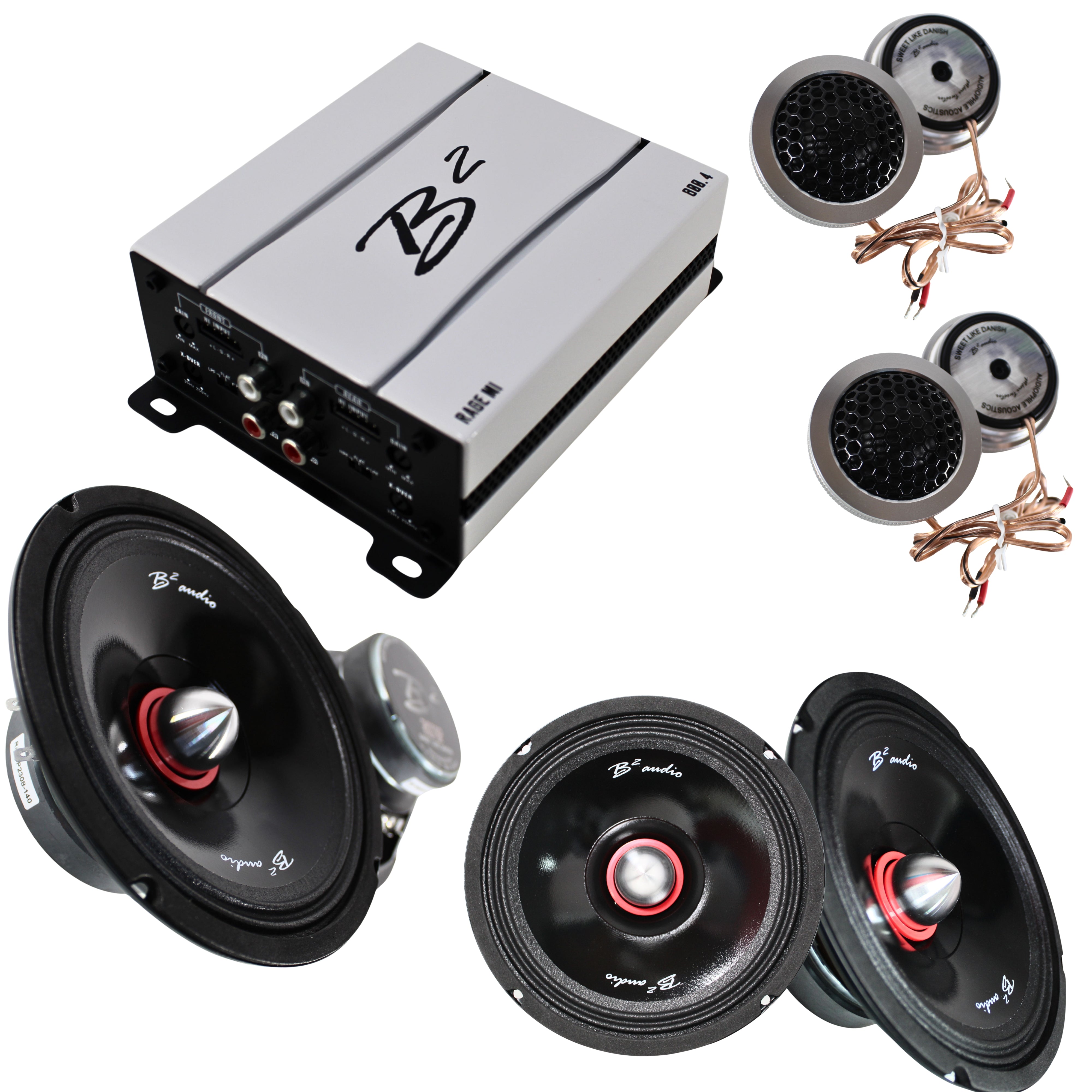 B2 Audio USA | RIOT 8" Component Set | 150W RMS | 4-Ohm